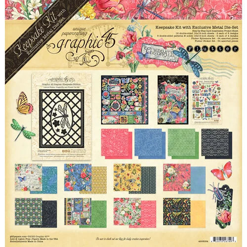 Graphic 45 - Flutter Keepsake Kit with Exclusive Die – Jessi B & The ...